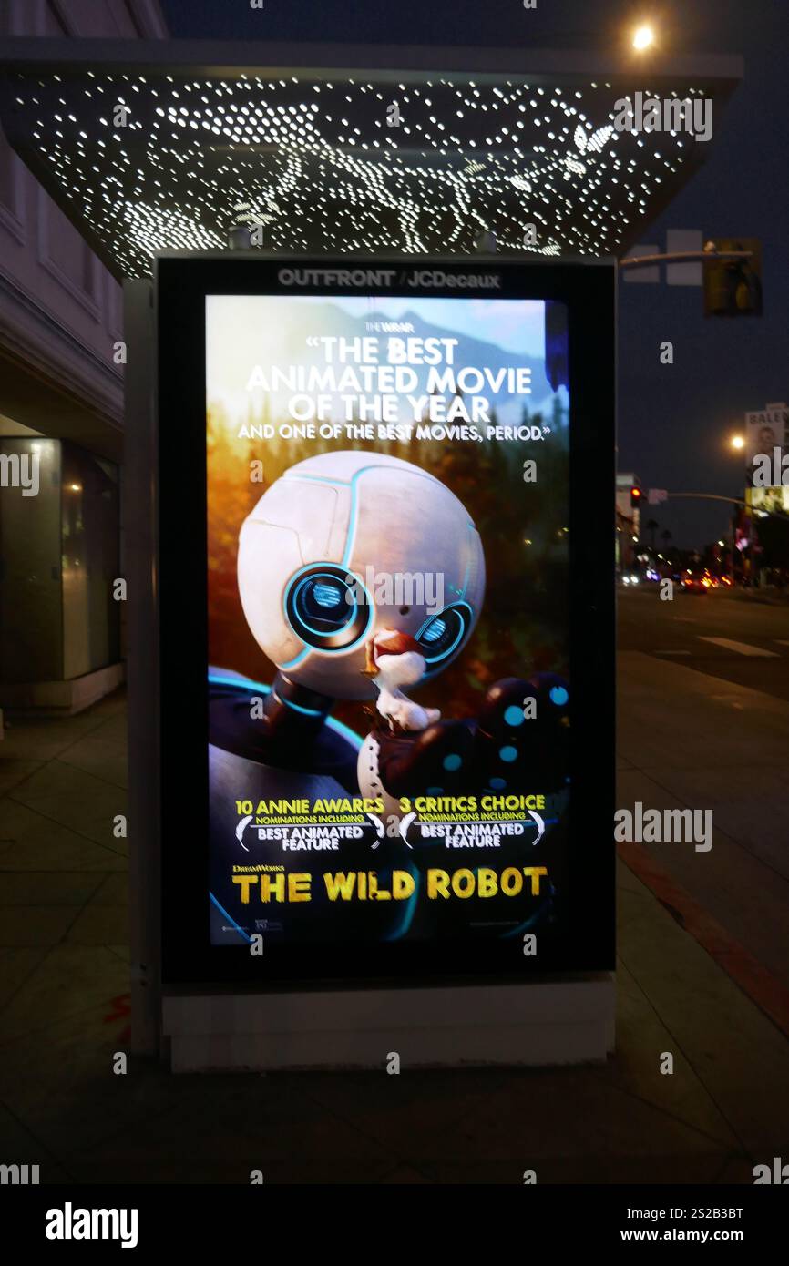 Los Angeles, California, USA 6th January 2025 The Wild Robot Bus Stop ...