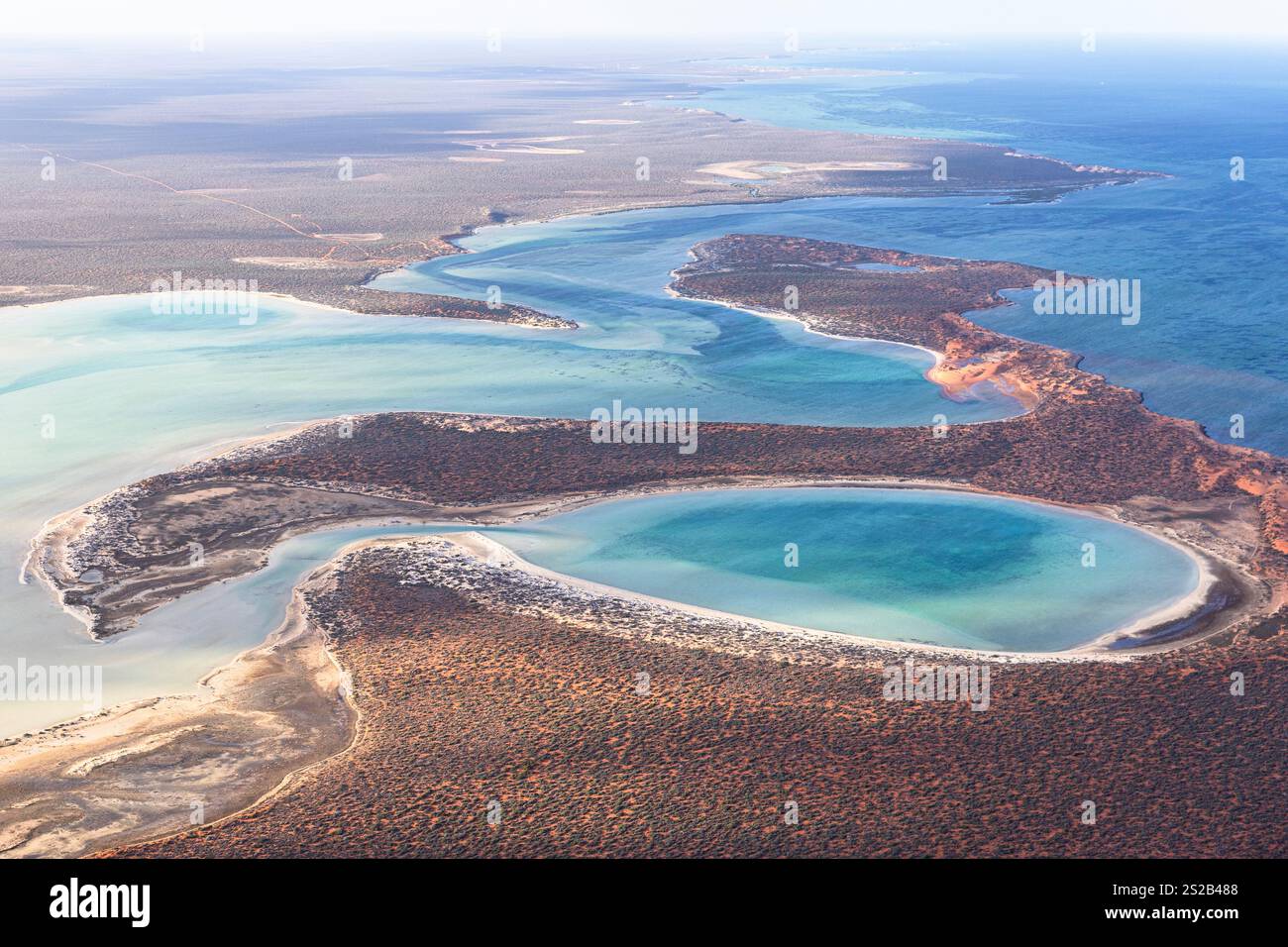 Little Lagoon, Shark Bay, Western Australia aerial view Stock Photo - Alamy
