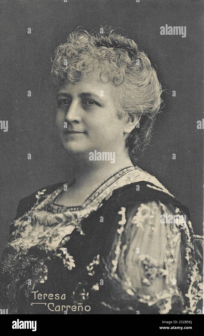 Teresa Carreno-vintage image of singer Stock Photo - Alamy