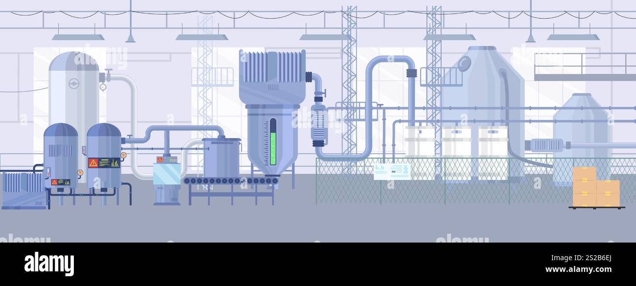 Manufacturing factory interior Stock Vector Images - Alamy