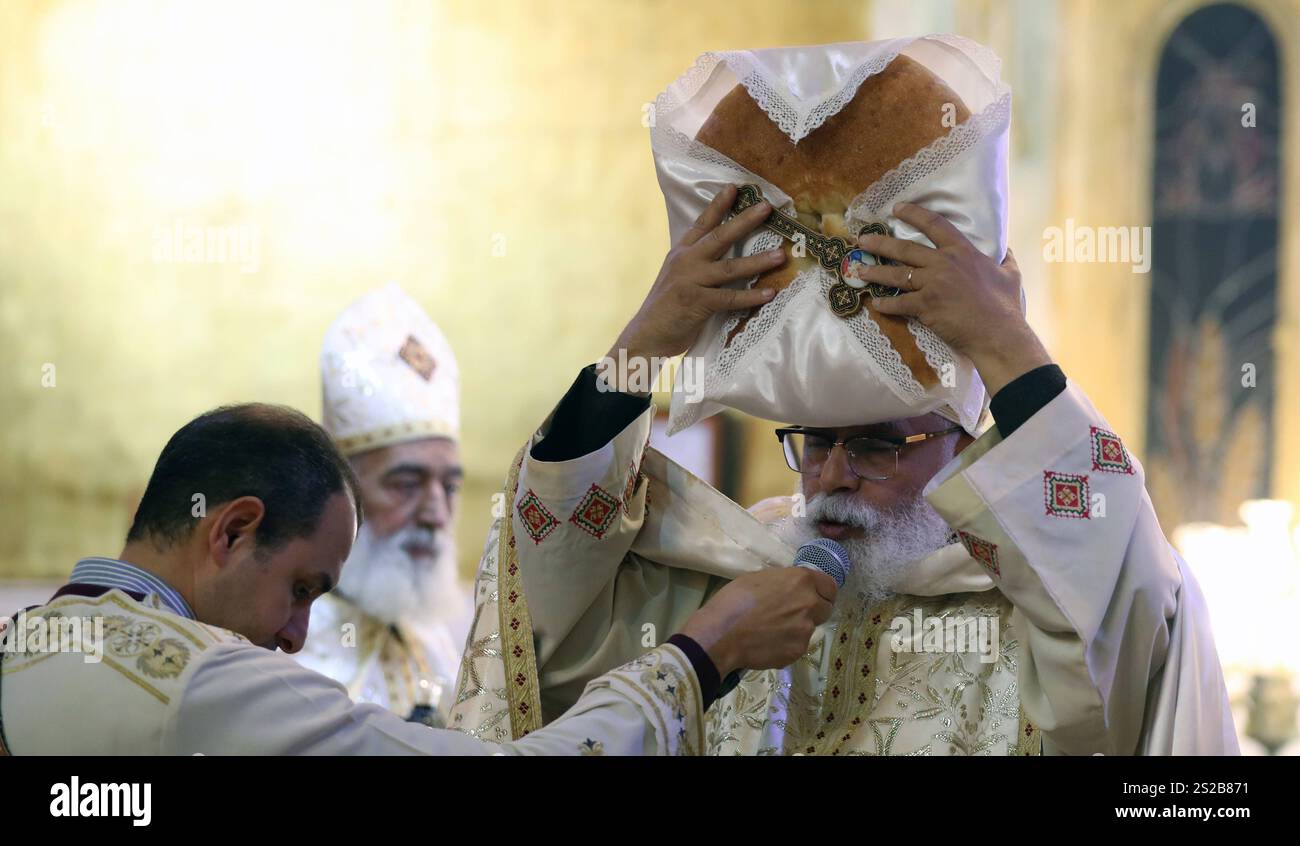 Coptic Orthodox Christians attend Christmas Eve mass in Cairo, Egypt A ...