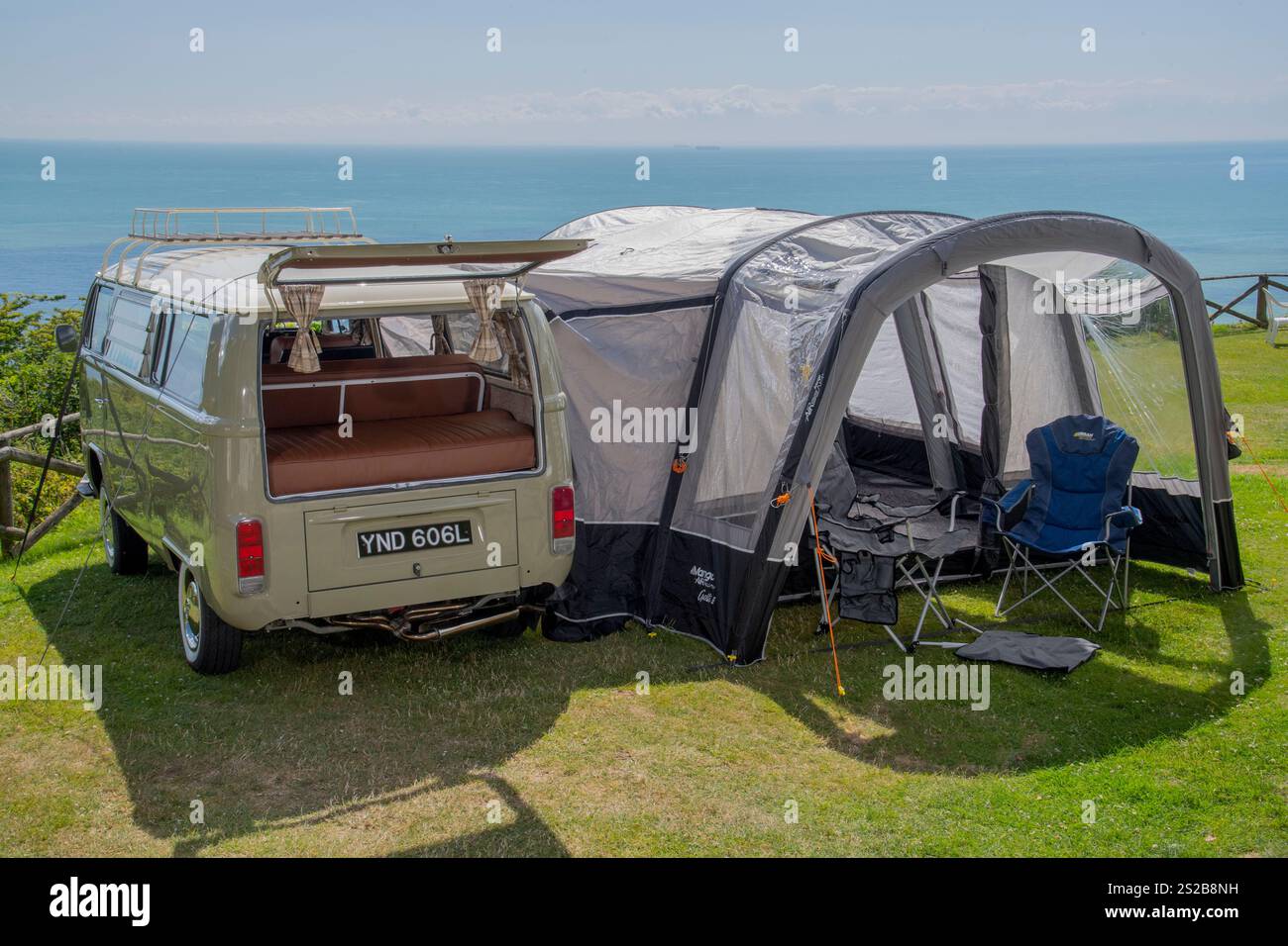 1973 Bay window VW camper van Stock Photo - Alamy