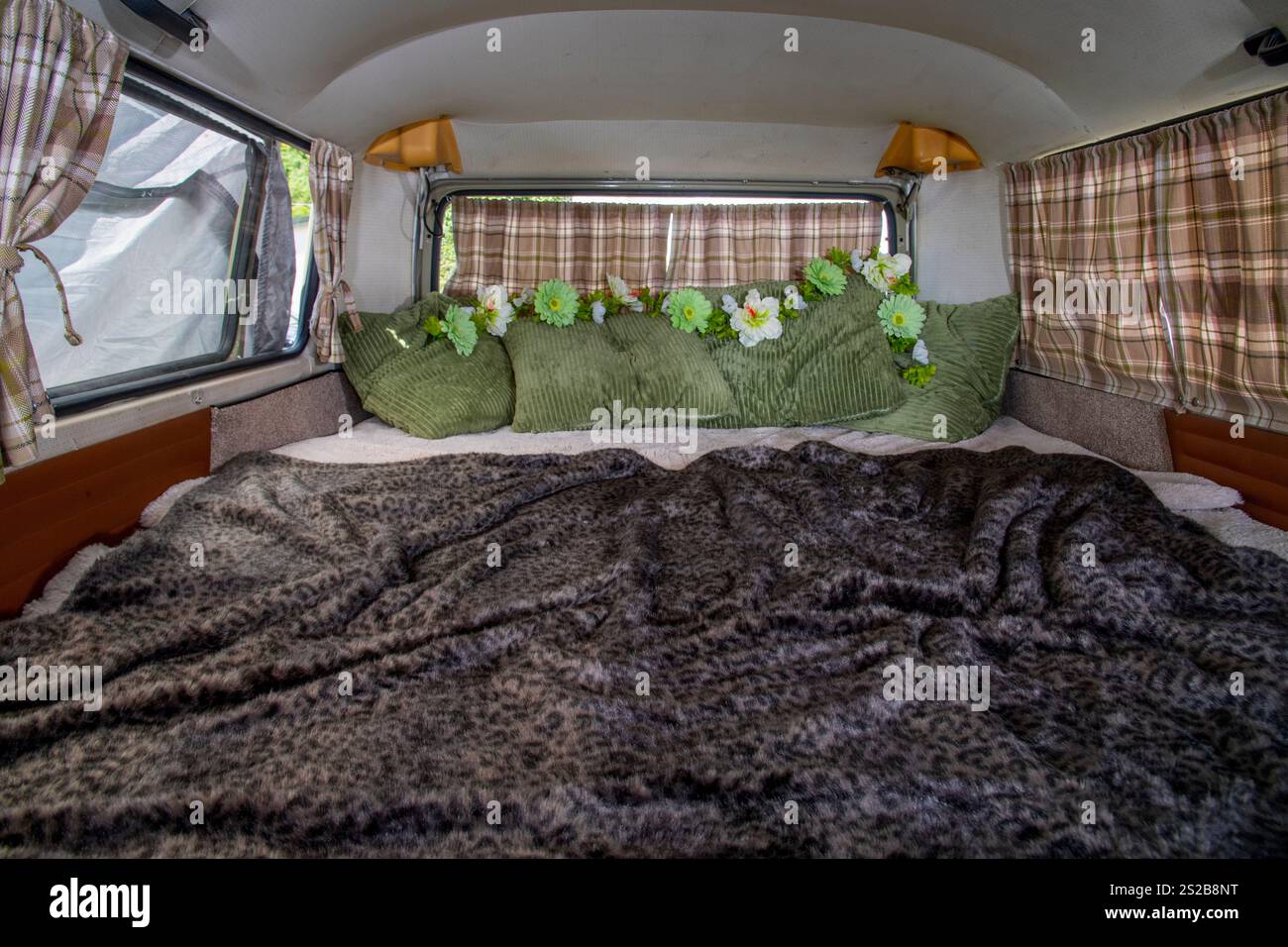 1973 Bay window VW camper van Stock Photo - Alamy