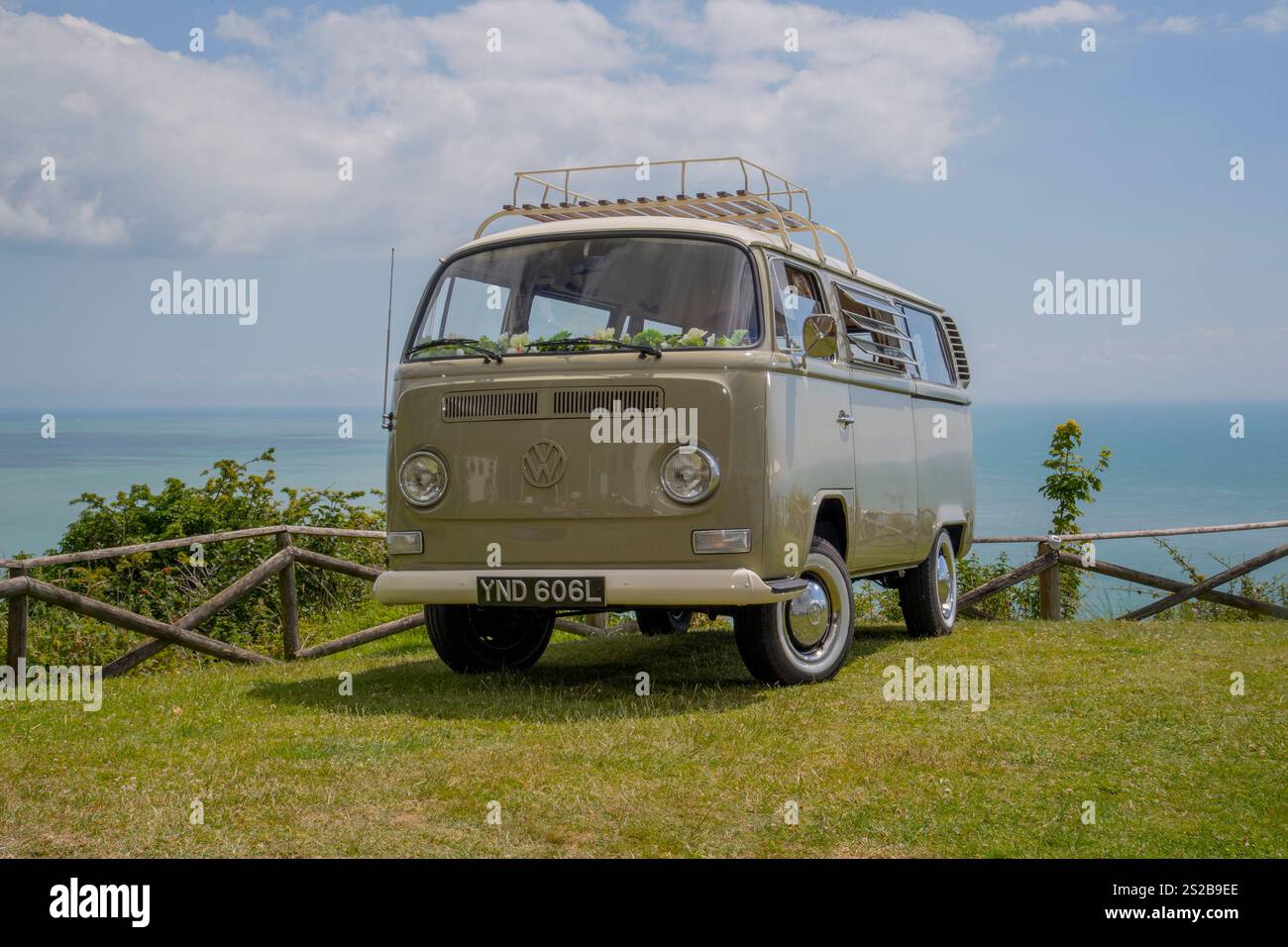 1973 Bay window VW camper van Stock Photo - Alamy