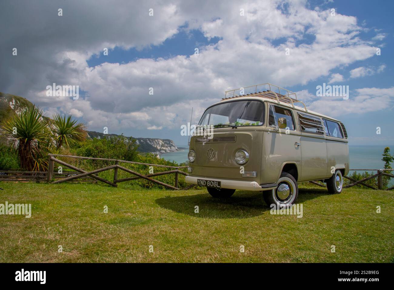 1973 Bay window VW camper van Stock Photo - Alamy