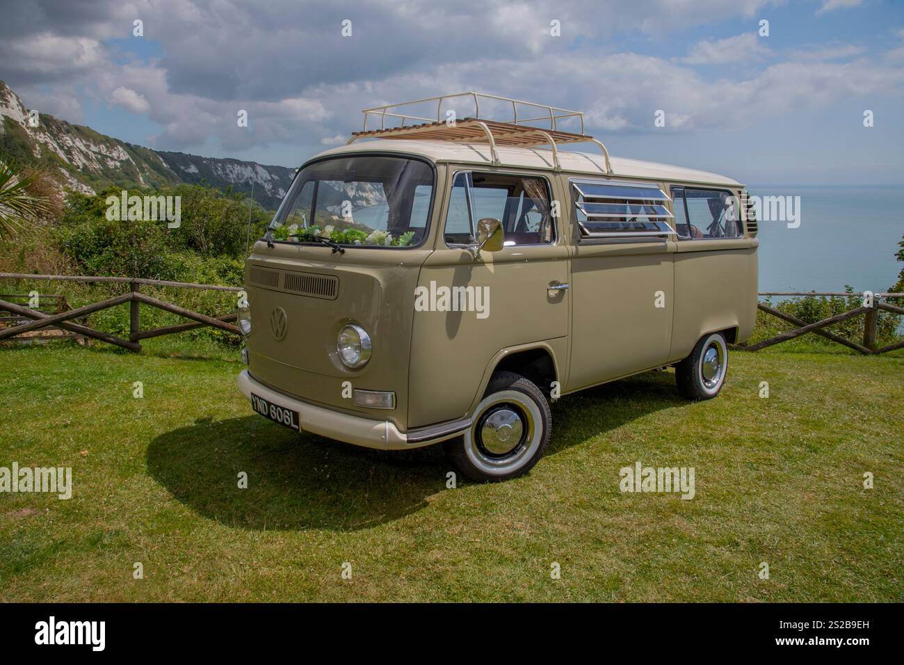 1973 Bay window VW camper van Stock Photo - Alamy