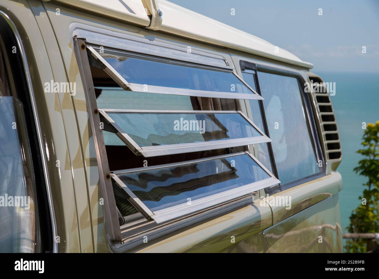 1973 Bay window VW camper van Stock Photo - Alamy