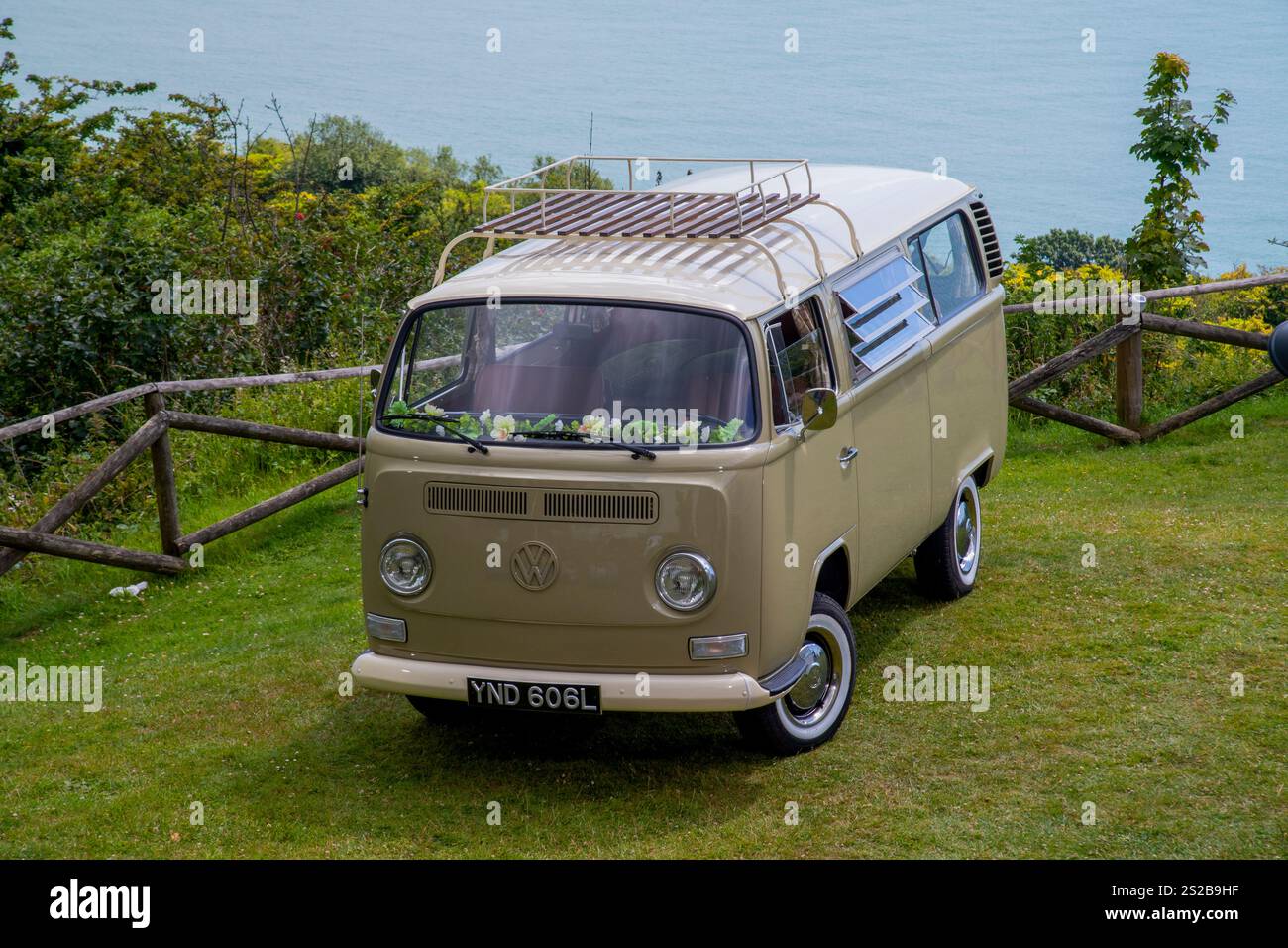 1973 Bay window VW camper van Stock Photo - Alamy