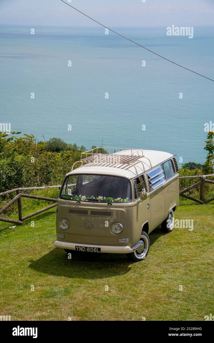 1973 Bay window VW camper van Stock Photo - Alamy