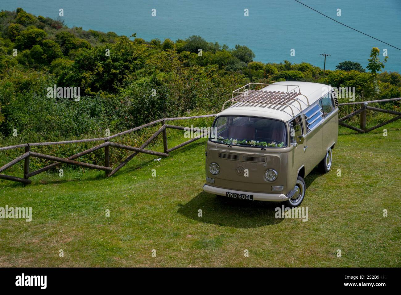 1973 Bay window VW camper van Stock Photo - Alamy