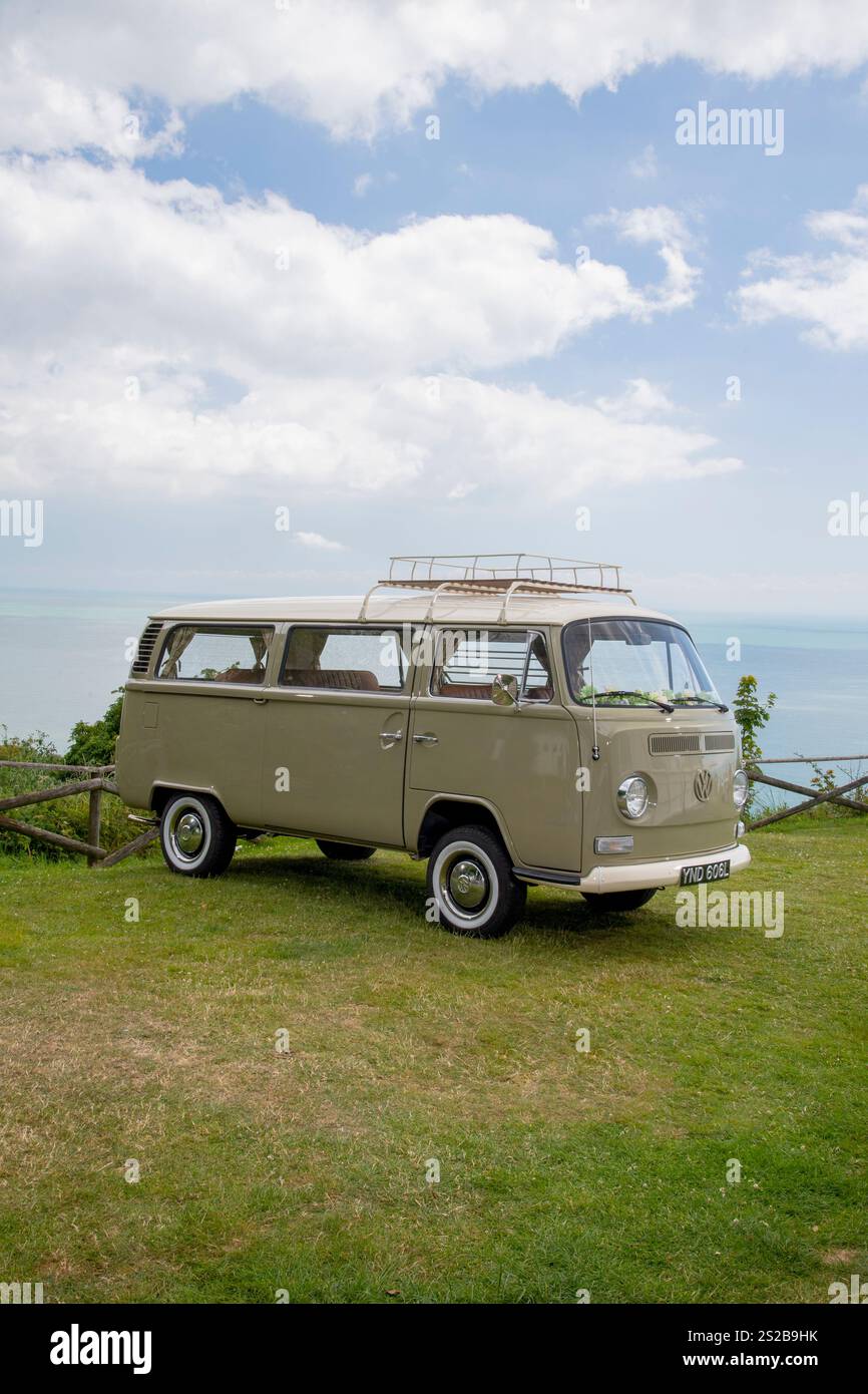 1973 Bay window VW camper van Stock Photo - Alamy