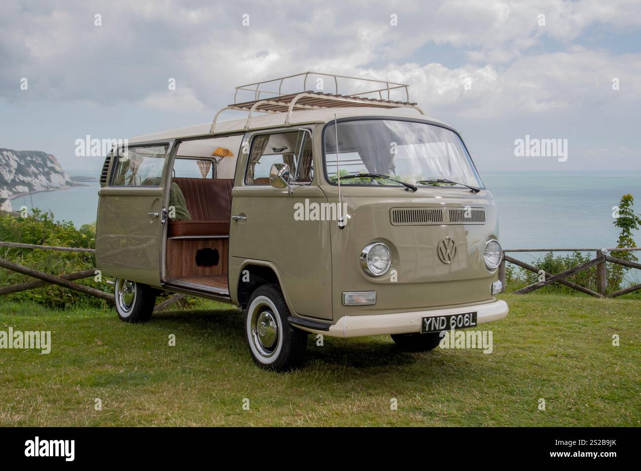 1973 Bay window VW camper van Stock Photo - Alamy
