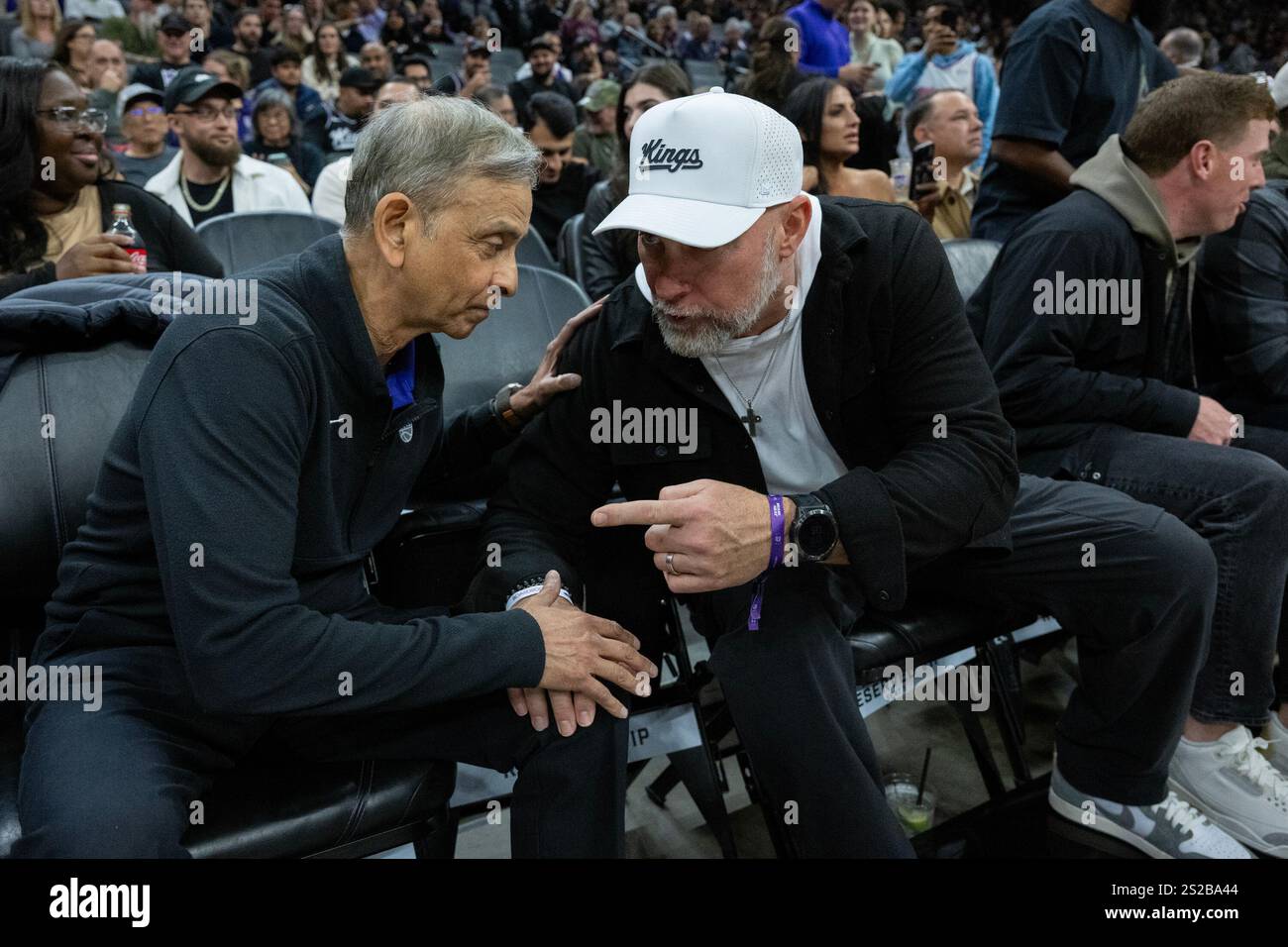 January 6, 2025, Sacramento, Ca, USA: Kings owner Vivek RanadivÃ© talks ...