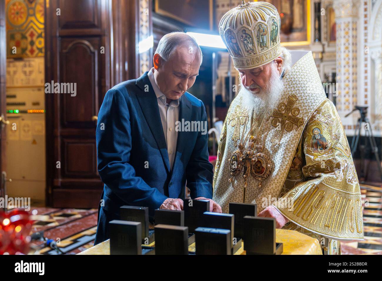 In this photo released by Russian Orthodox Church Press Service ...
