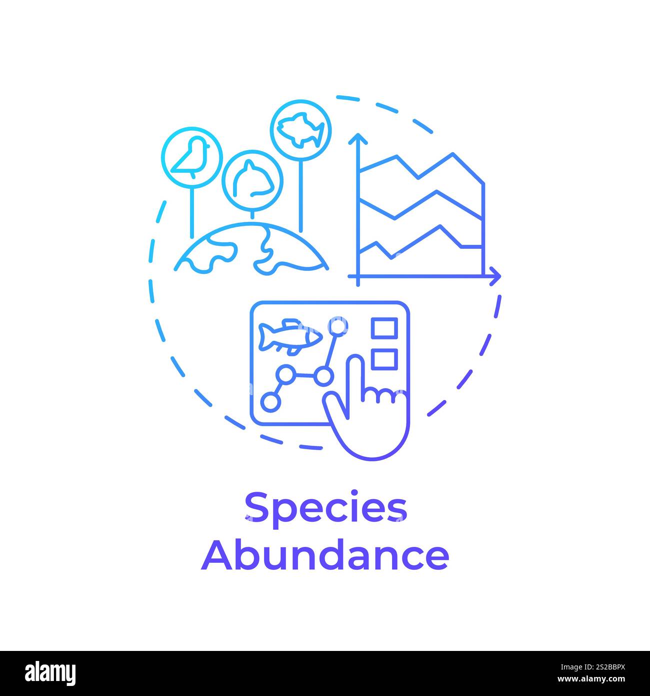 Species abundance blue gradient concept icon Stock Vector Image & Art ...