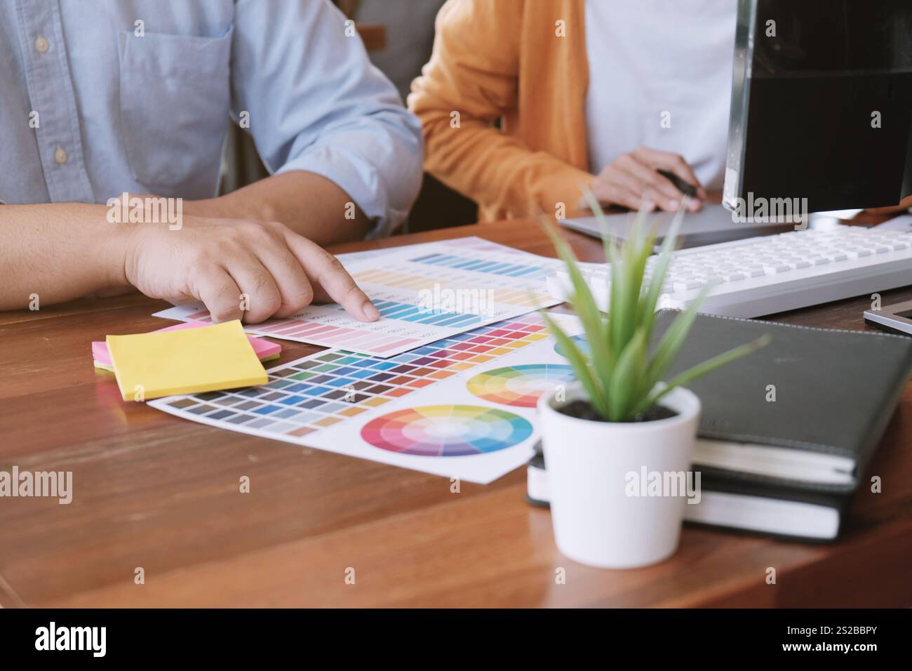 Graphic designer working on digital tablet. artist drawing on graphic ...