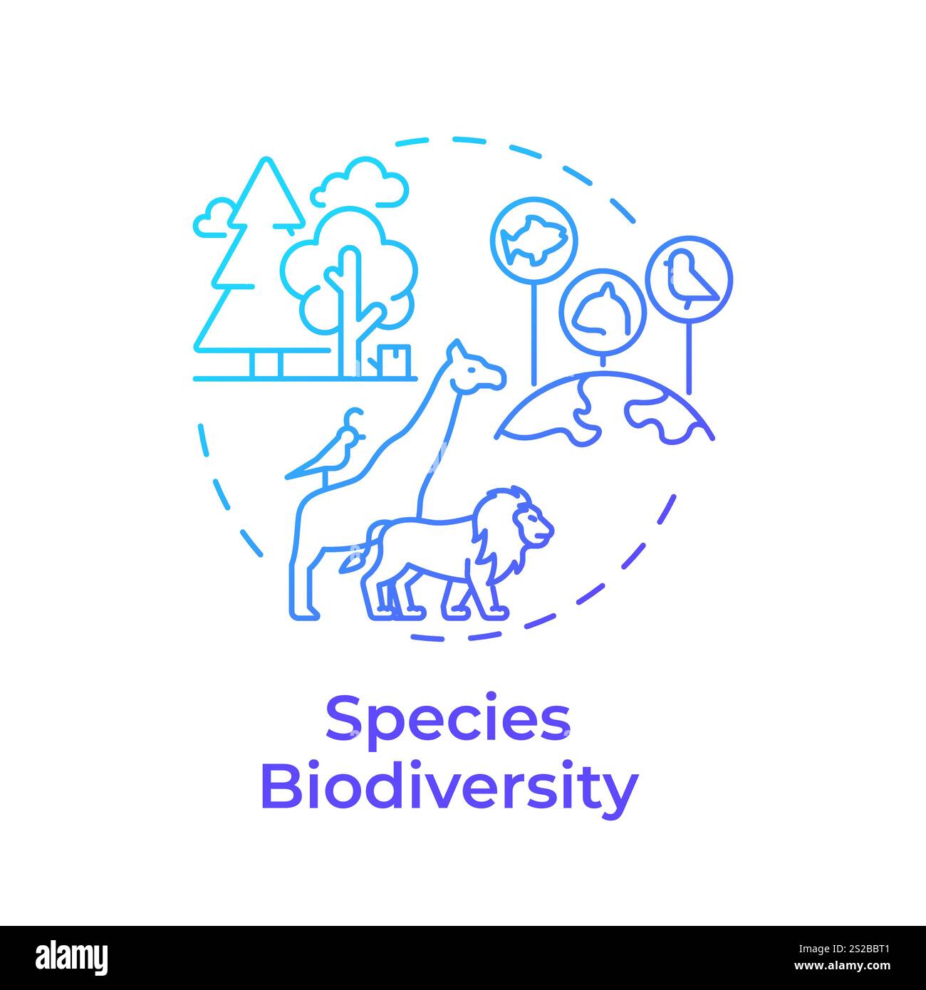 Species biodiversity blue gradient concept icon Stock Vector Image ...