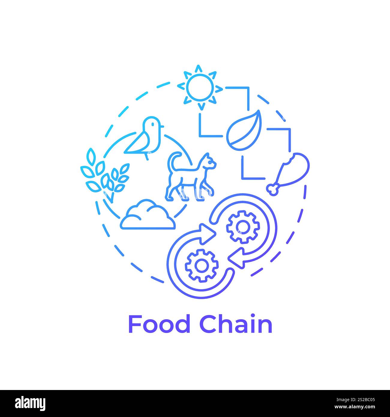 Food chain blue gradient concept icon Stock Vector Image & Art - Alamy