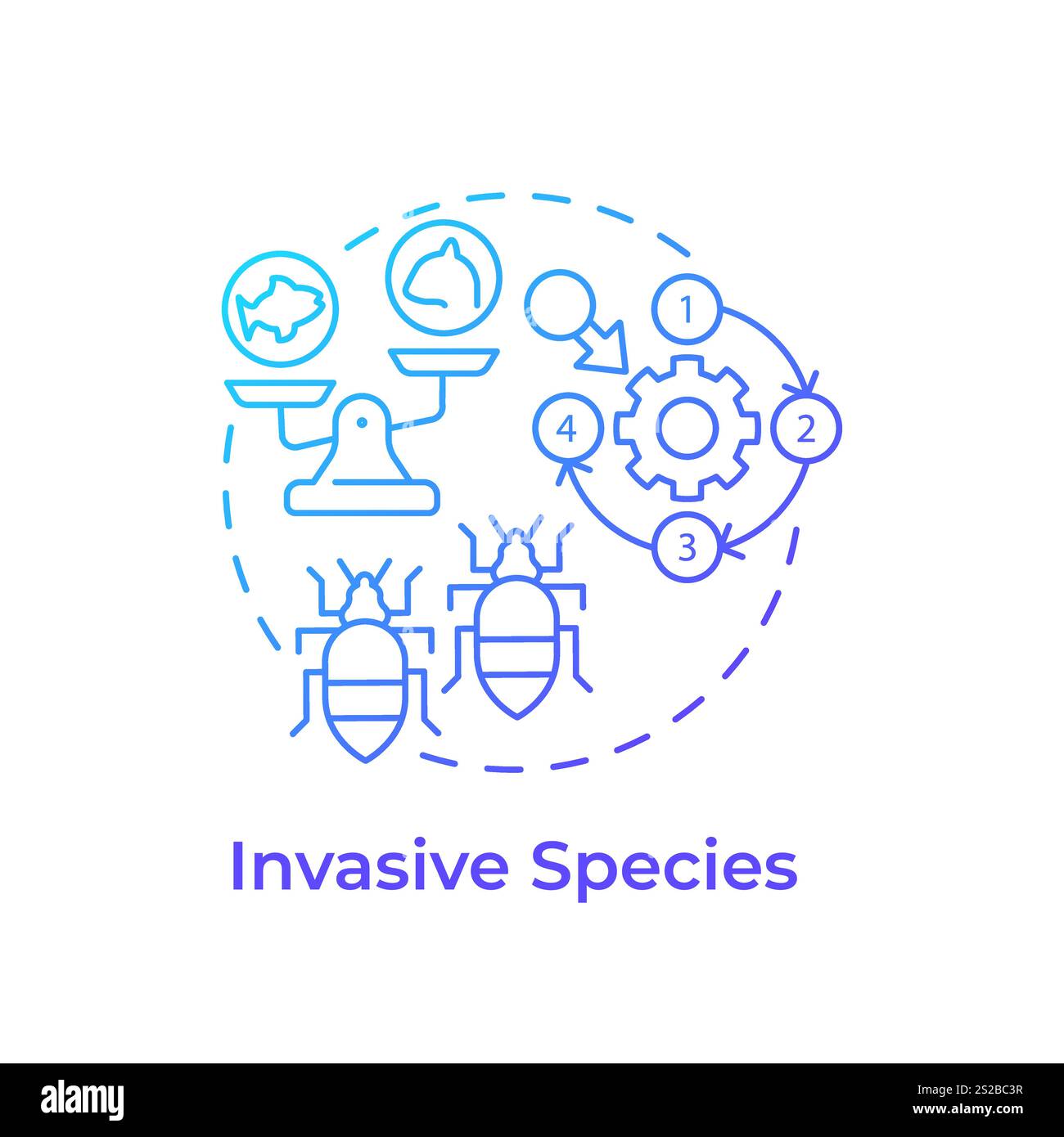 Invasive Species Blue Gradient Concept Icon Stock Vector Image And Art
