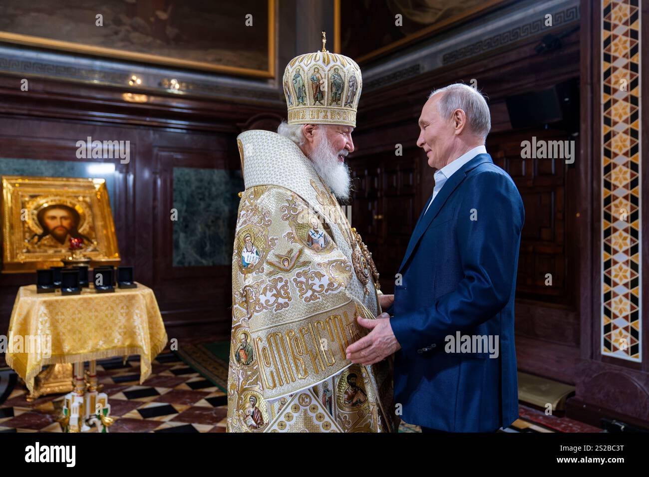 In this photo released by Russian Orthodox Church Press Service ...