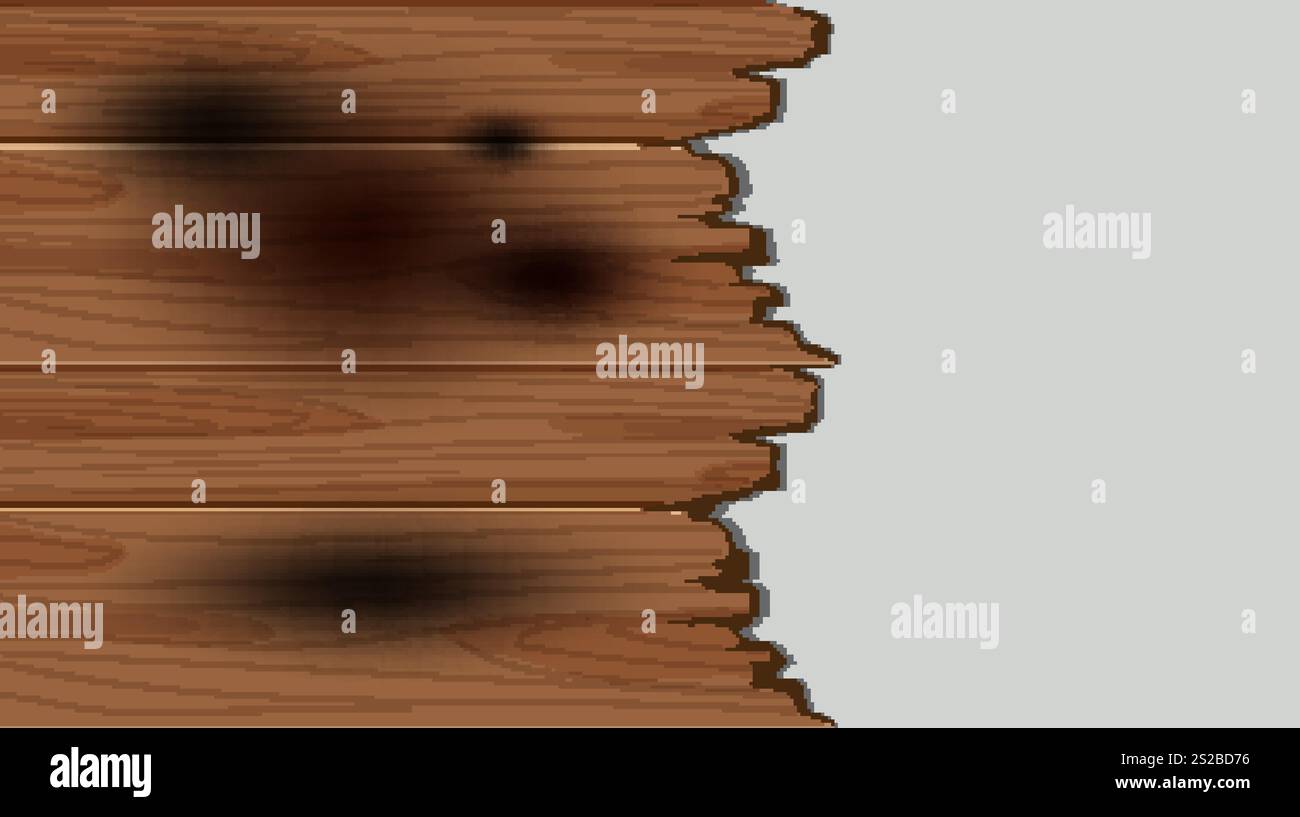 Scorched wood with charred edges and marks Stock Vector Image & Art - Alamy