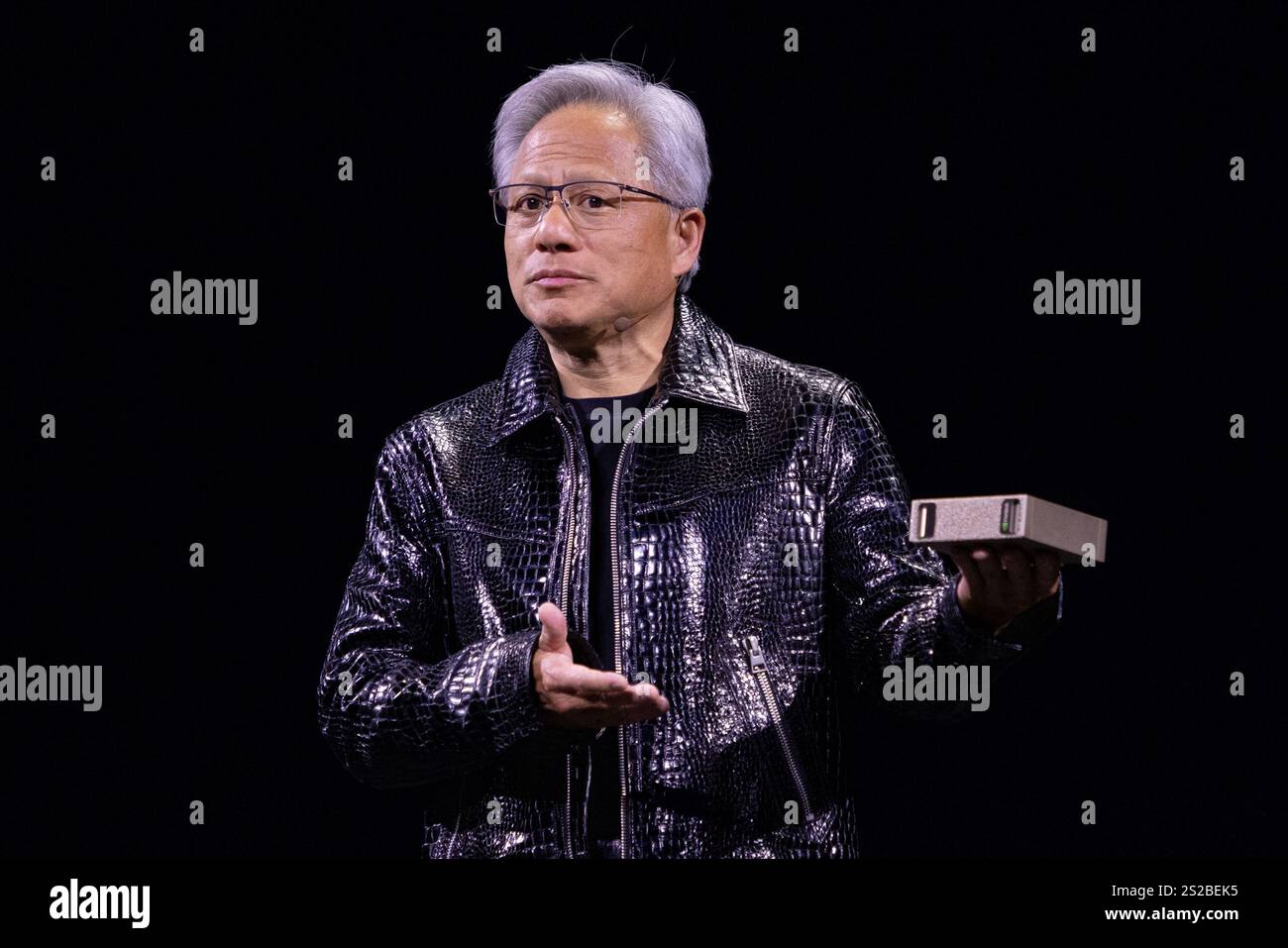 Las Vegas, USA. 06th Jan, 2025. Nvidia CEO Jensen Huang announces ...