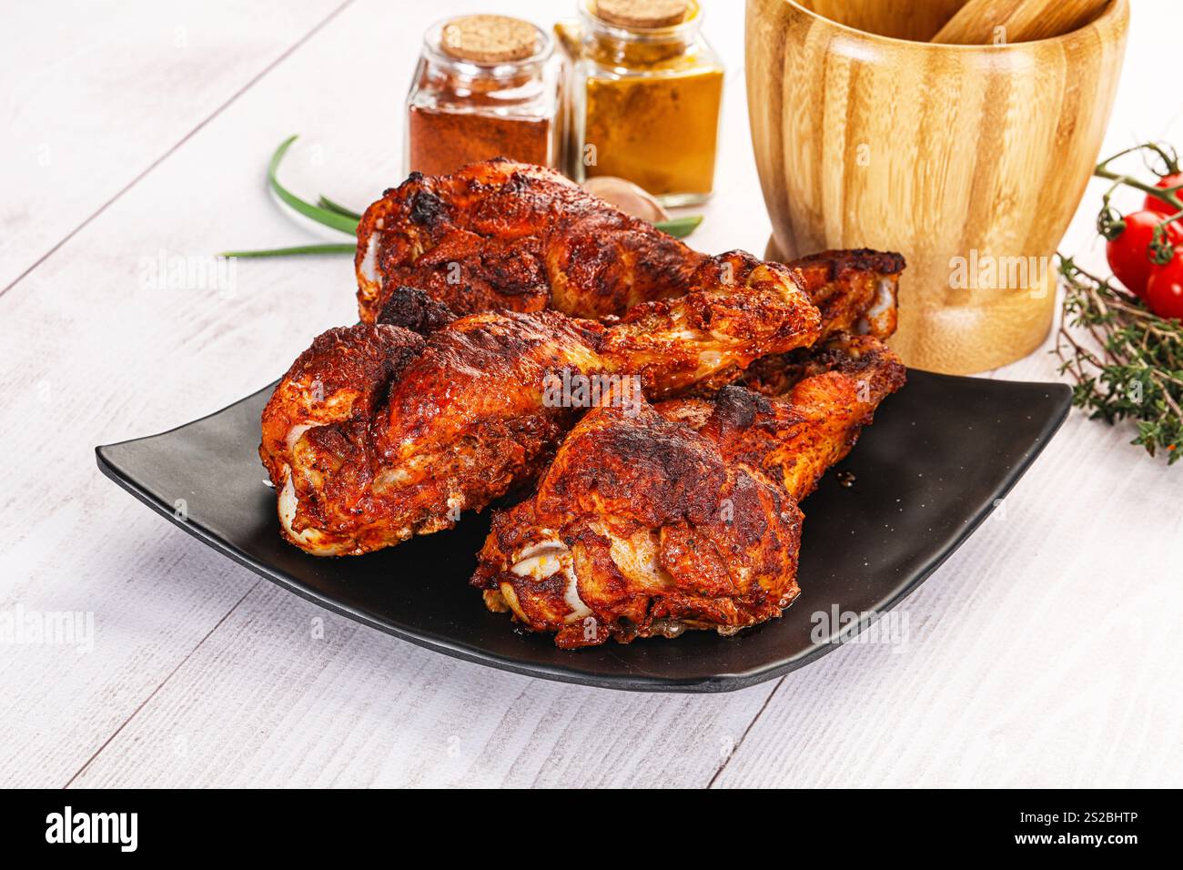 Indian tandoori barbecue turkey shoulder wing Stock Photo - Alamy