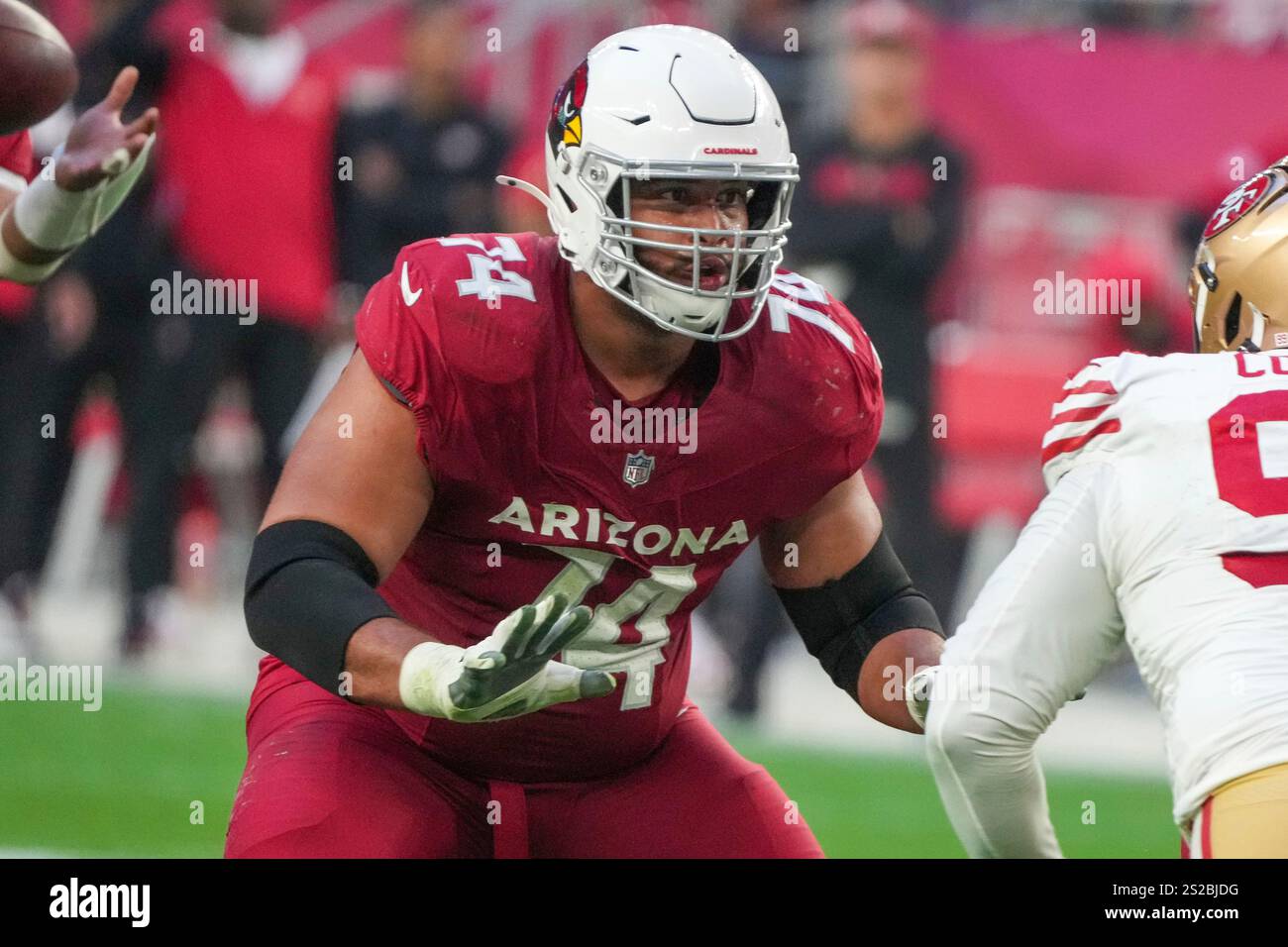 Arizona Cardinals guard Isaiah Adams (74) during their NFL football ...