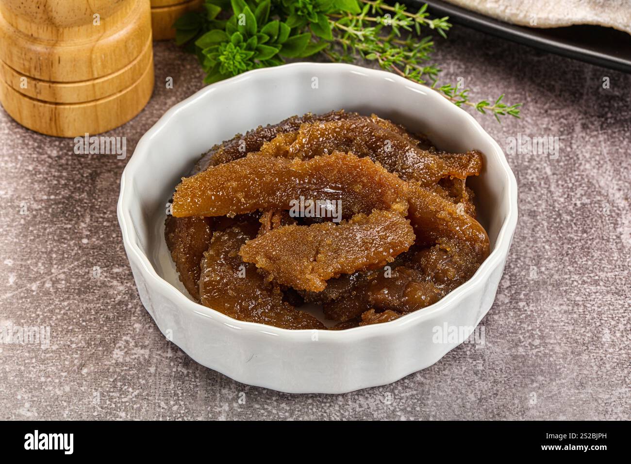 Salted Herring roe snack in the plate Stock Photo - Alamy