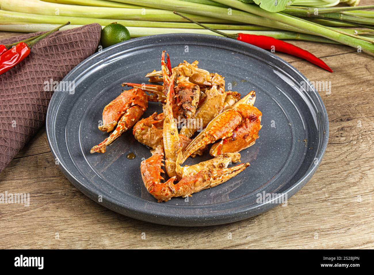 Delicous steamed Spider crab Claws snack Stock Photo - Alamy