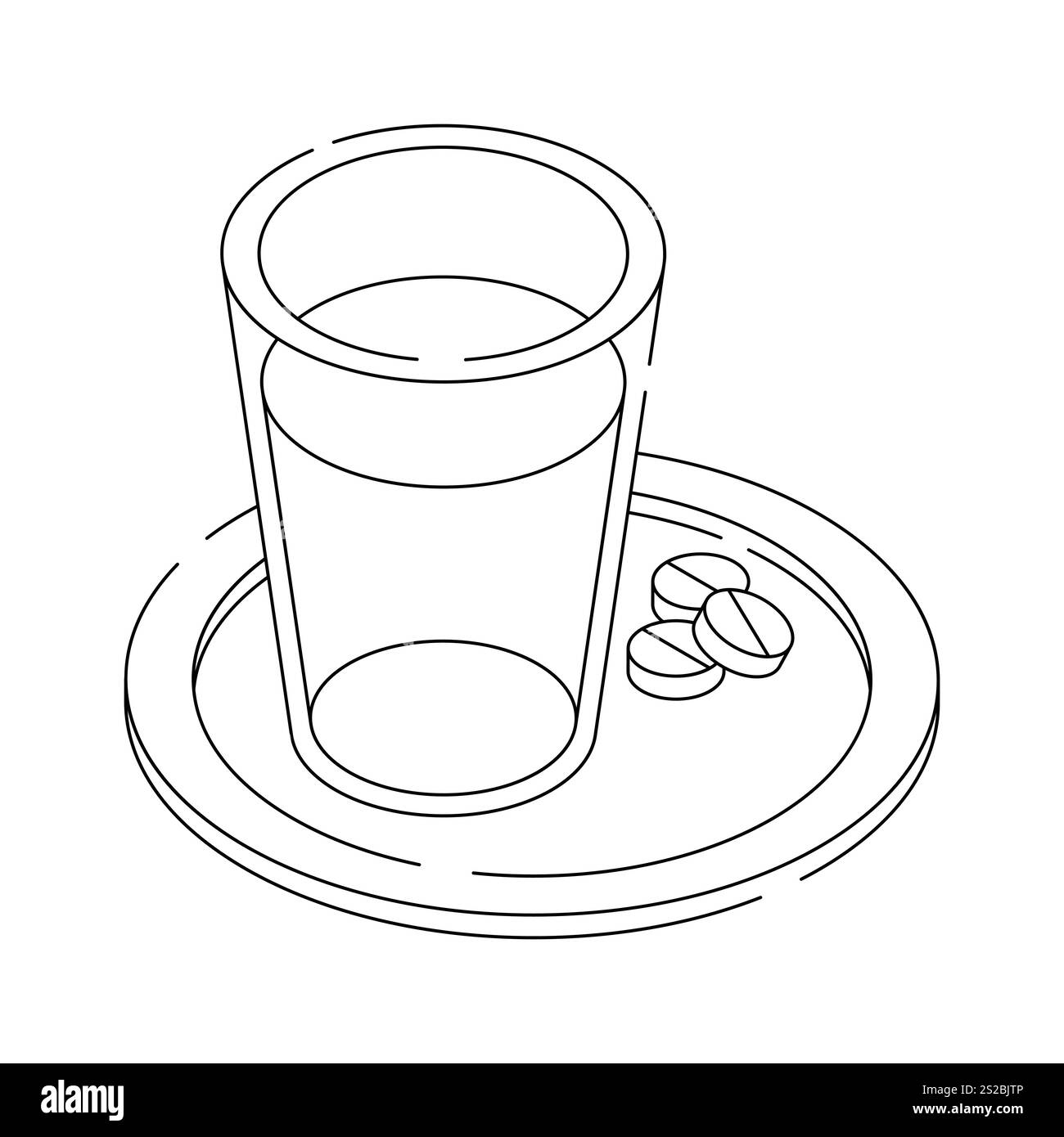 Glass of water and pills for medicine intake Stock Vector Image & Art ...
