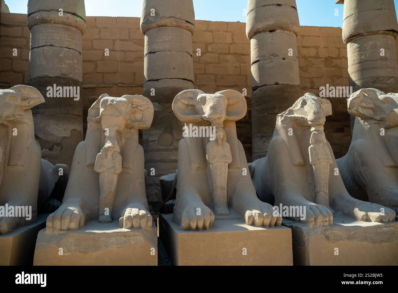 Egyptian ancient sphinxes on pedestals Stock Photo - Alamy