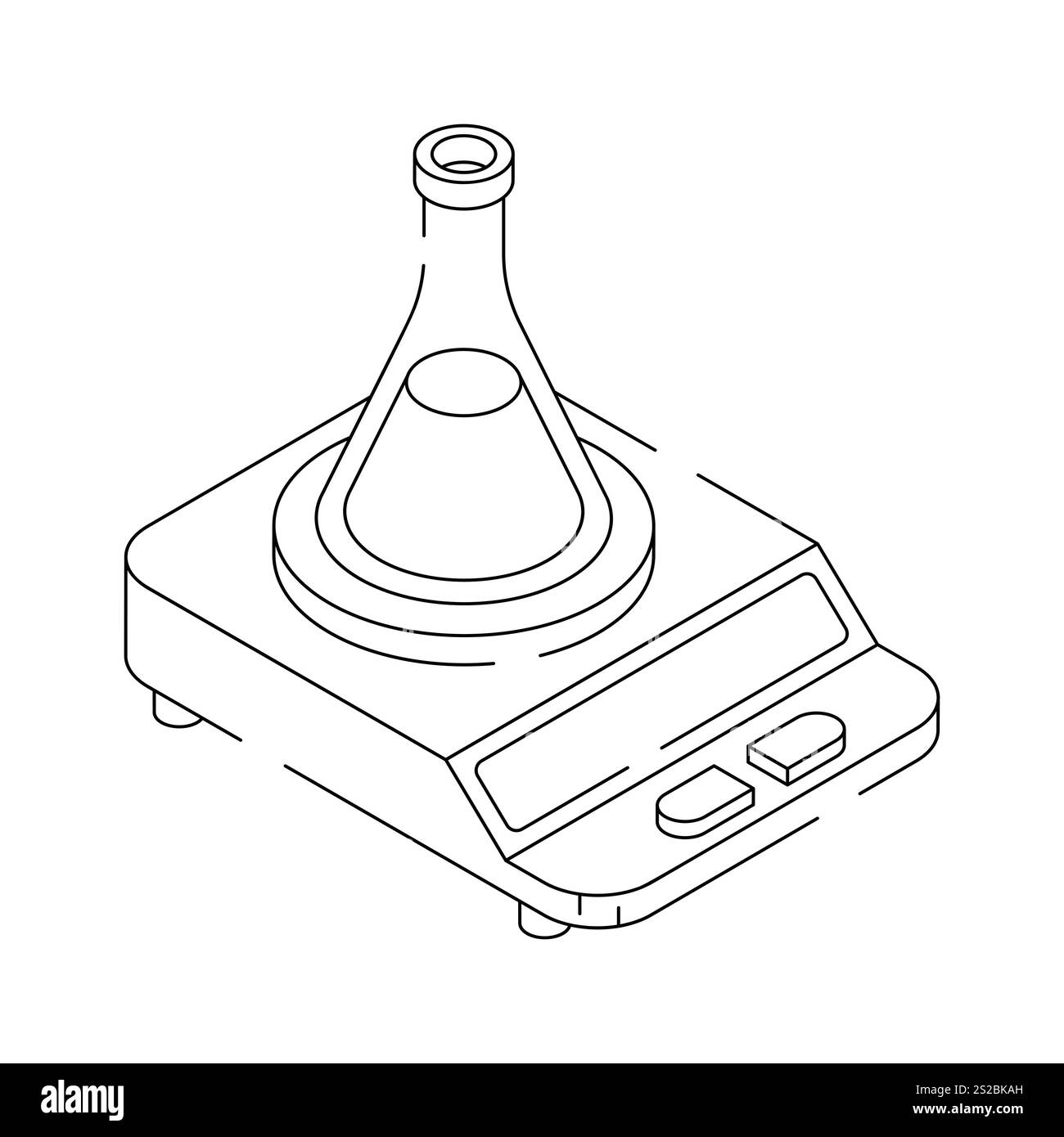 Beaker and scale for lab experiments and chemical analysis Stock Vector ...