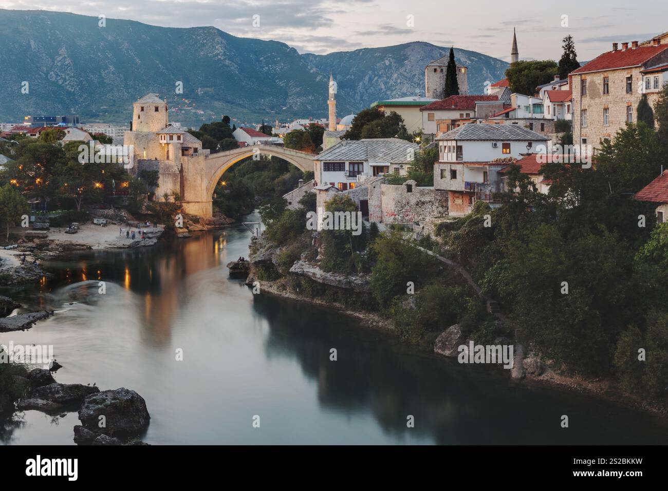 Historical Mostar Bridge, 16th-century Ottoman Bridge, also known as ...