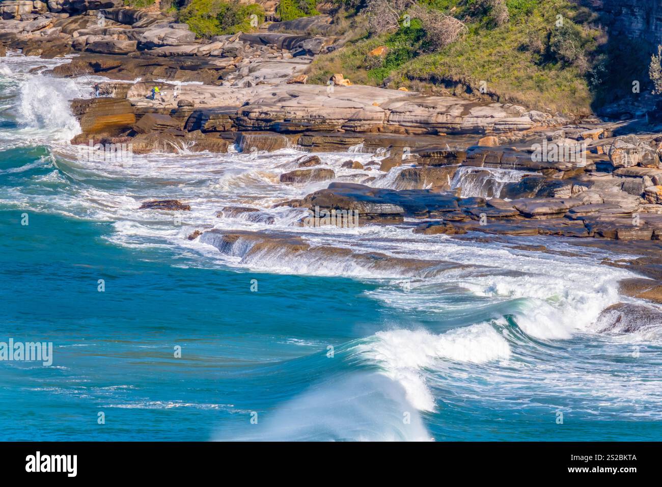 Waves and the sea at Whale Beach in the Northern Beaches region of ...
