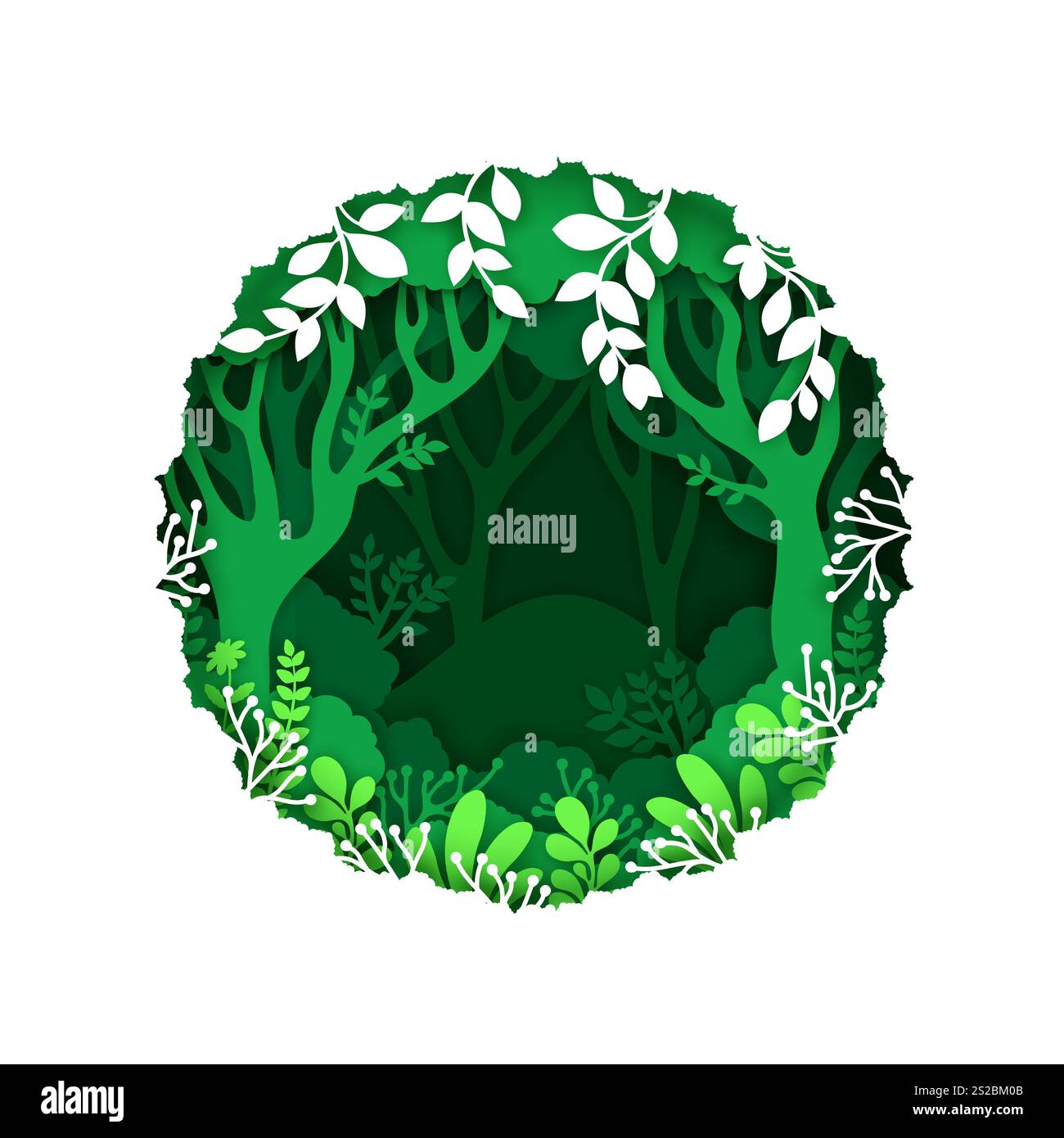 Calming forest environment Stock Vector Images - Alamy