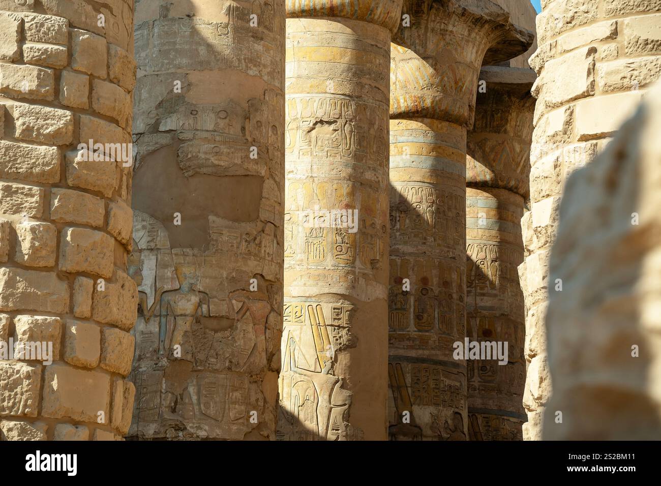 Ancient blocks from the Luxor column Stock Photo - Alamy