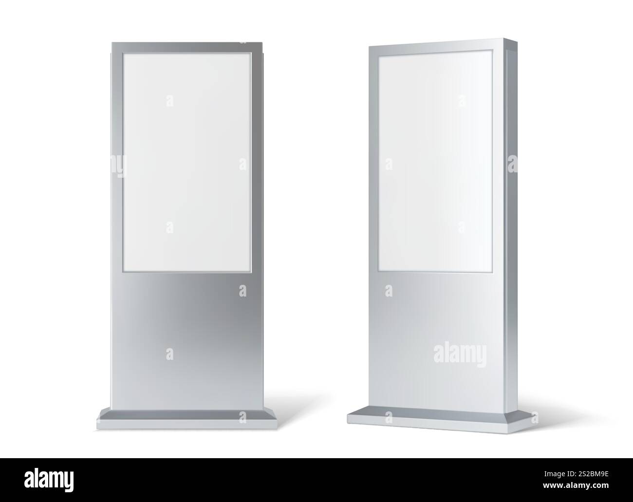 3D retail advertise information stand display mockup or lightbox ...