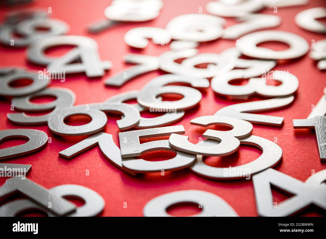 Mathematics background made with solid numbers on a board. Isolated on ...