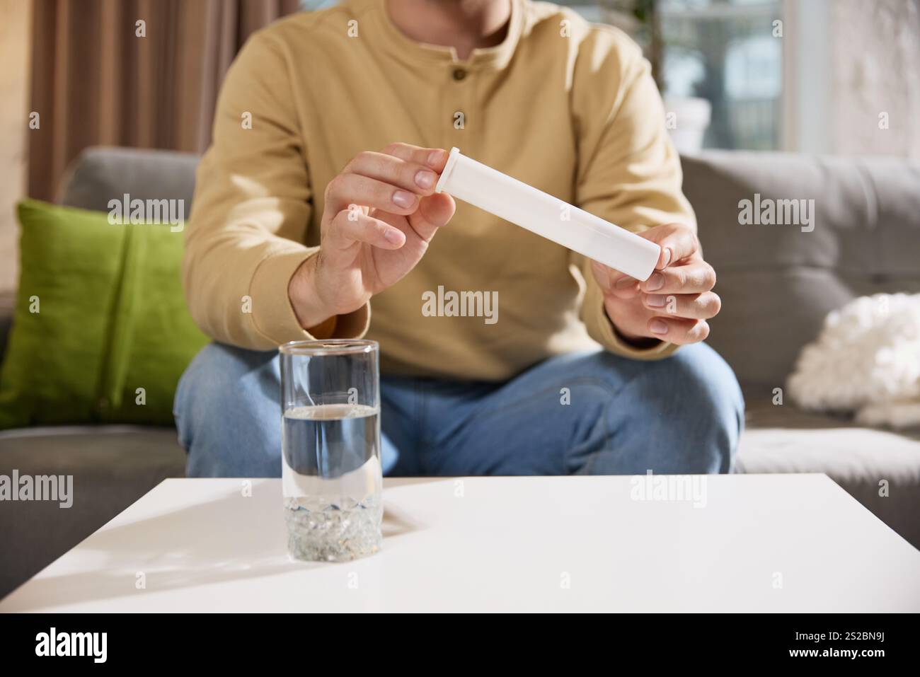 Effervescent tablet dissolves bubbles in hi-res stock photography and ...