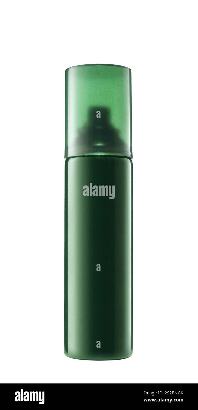 green spray can isolated on white background Stock Photo - Alamy