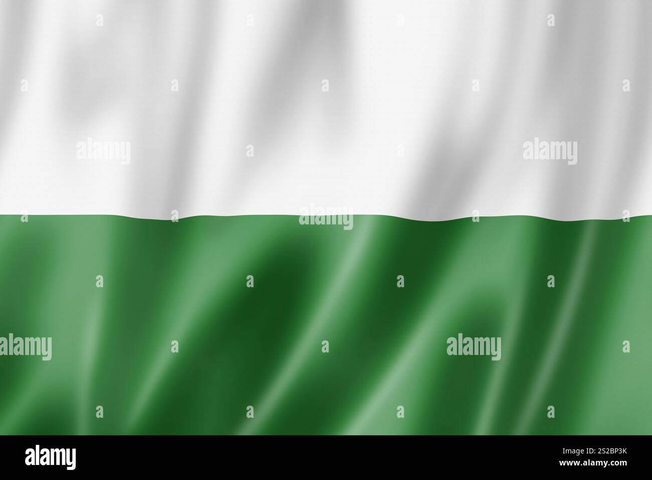 Saxony state flag, Germany waving banner collection. 3D illustration ...