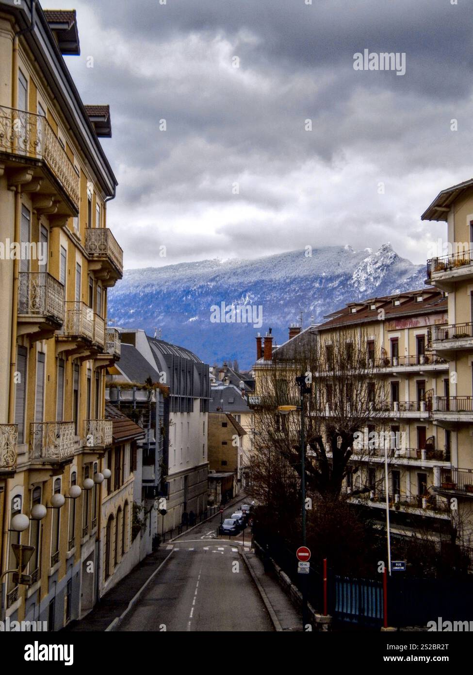 Aix-les-Bains, France - December 11th 2012 : View of the montain 'La ...