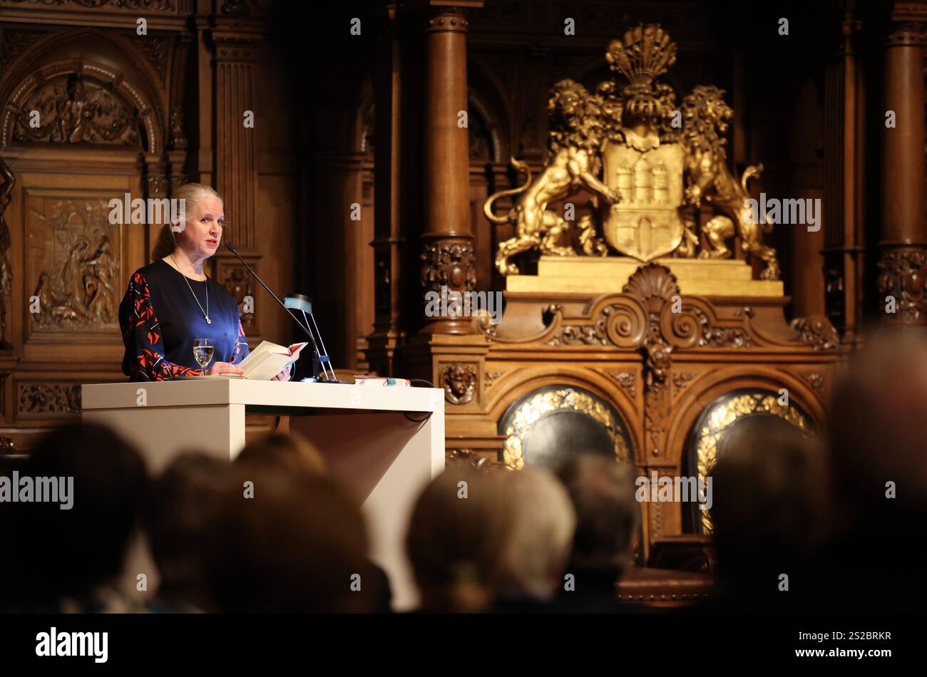 Hamburg, Germany. 06th Jan, 2024. The author Isabel Bogdan reads as ...