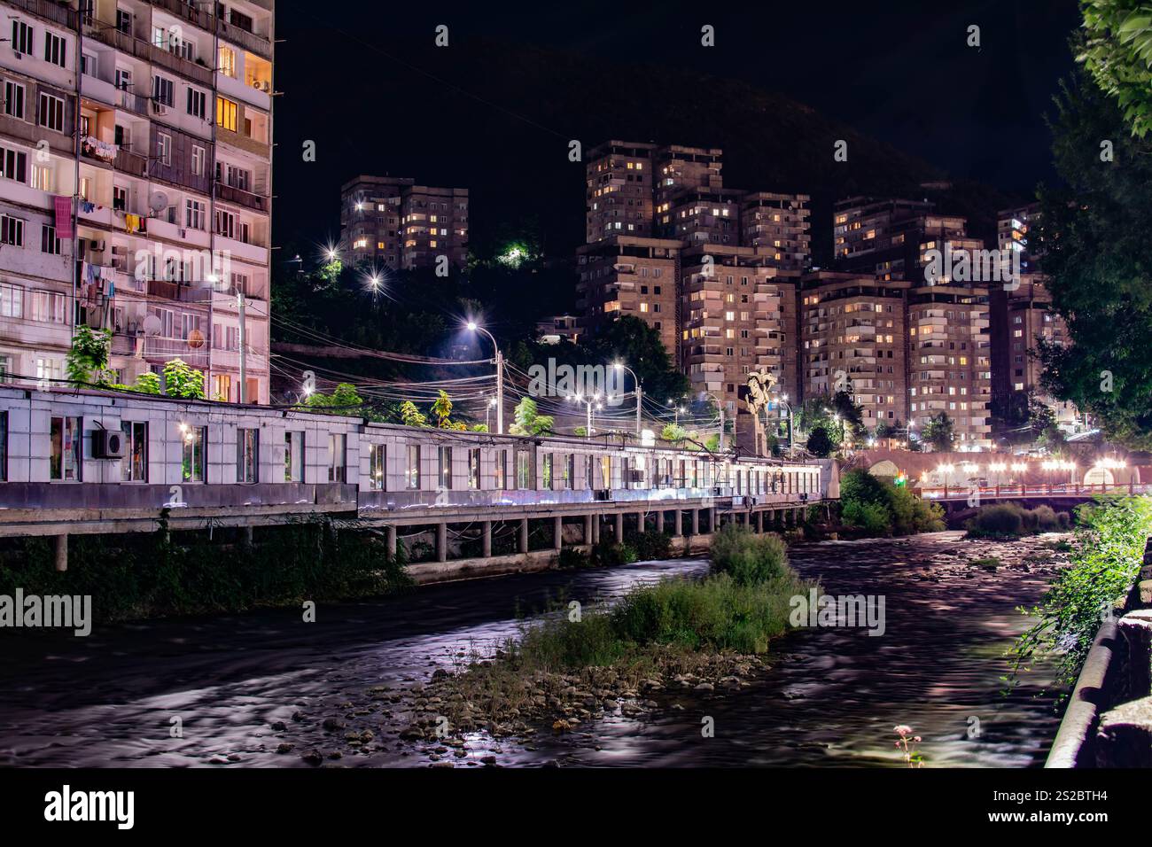 Night city. Lights of the night city. Life in the night city. Nice view ...