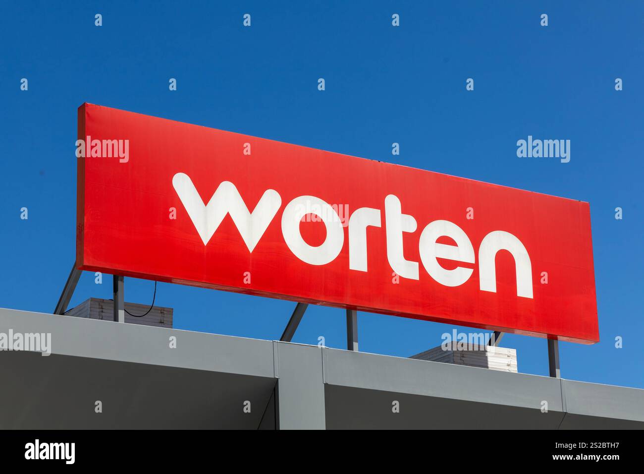 Torres Novas, Portugal. 26 July 2024. Worten logo sign at a store ...