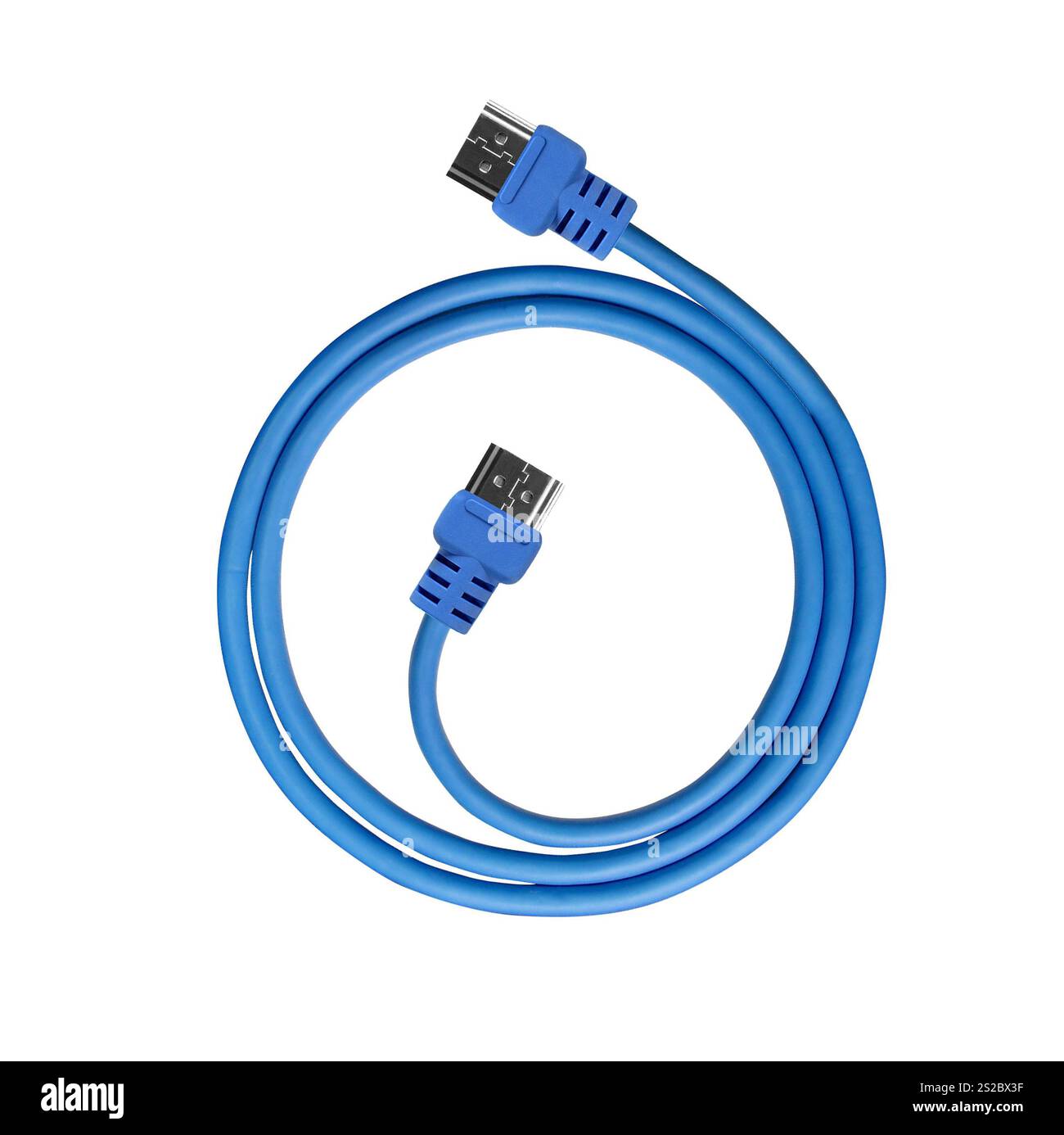 Blue USB cable isolated on white Stock Photo - Alamy