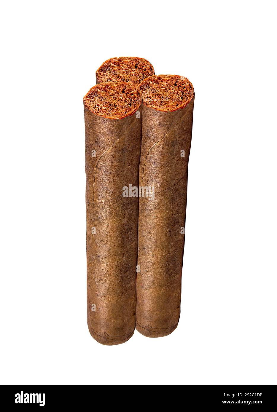 Three cigars isolated on white background Stock Photo - Alamy