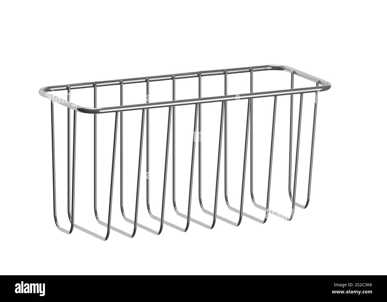 Wire soap holder isolated on white Stock Photo - Alamy