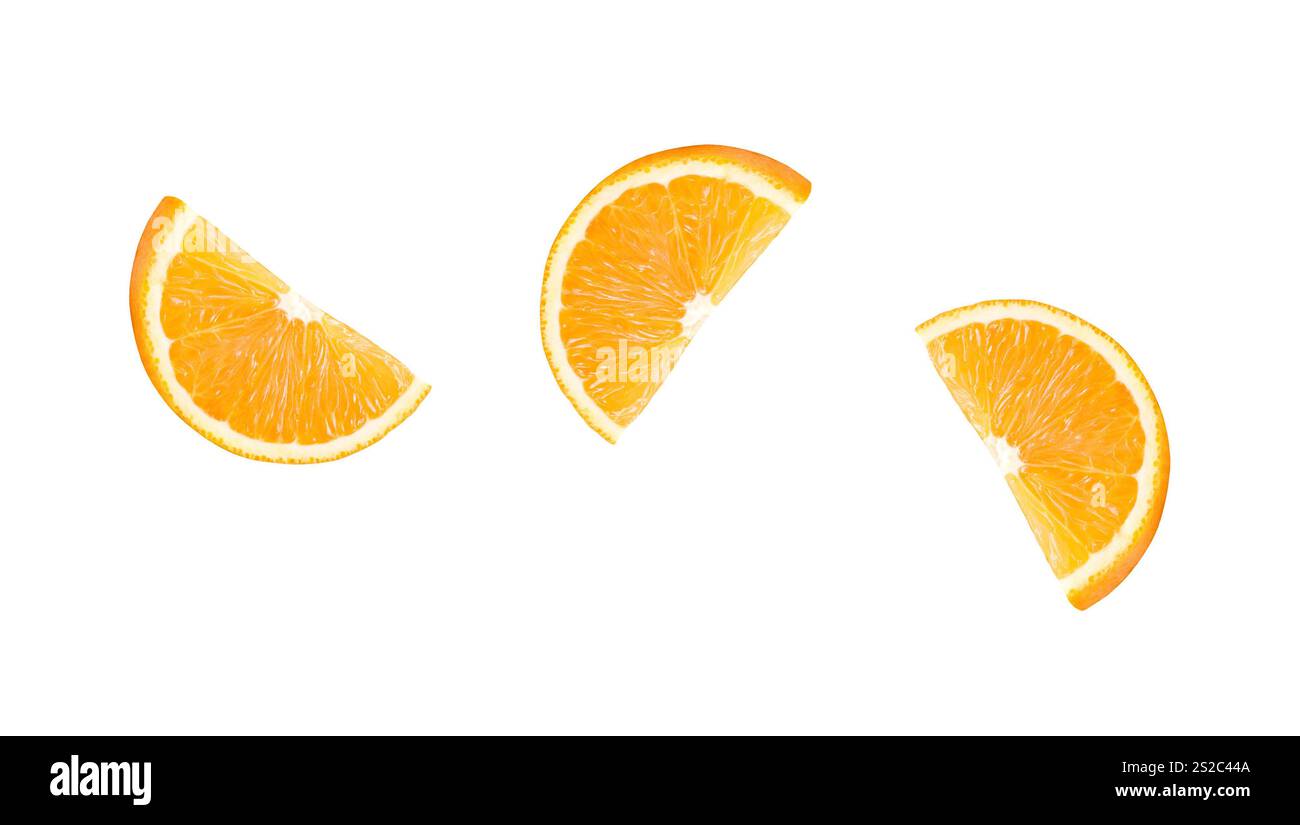 Collection perfect orange slices isolated Stock Photo - Alamy